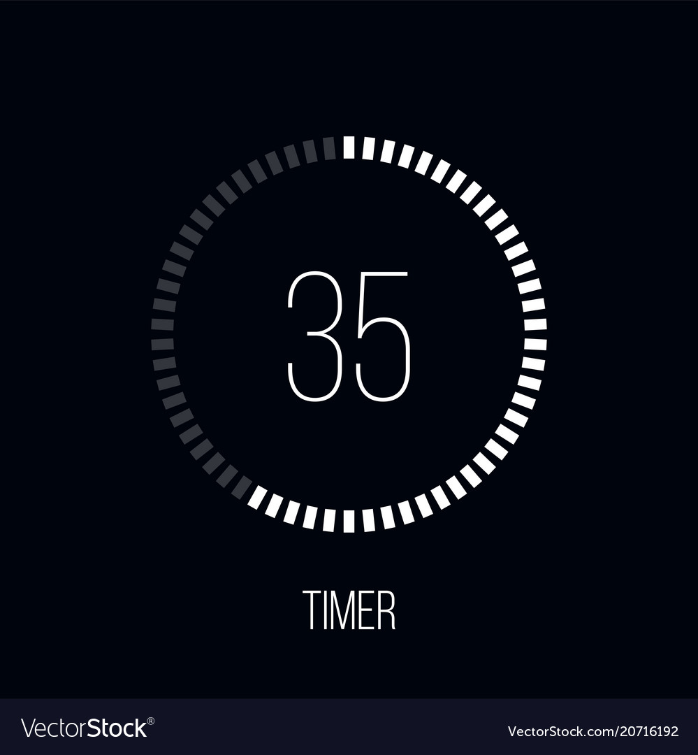 Countdown timer digital counter clock timer Vector Image Countdown timer digital counter clock timer Vector Image