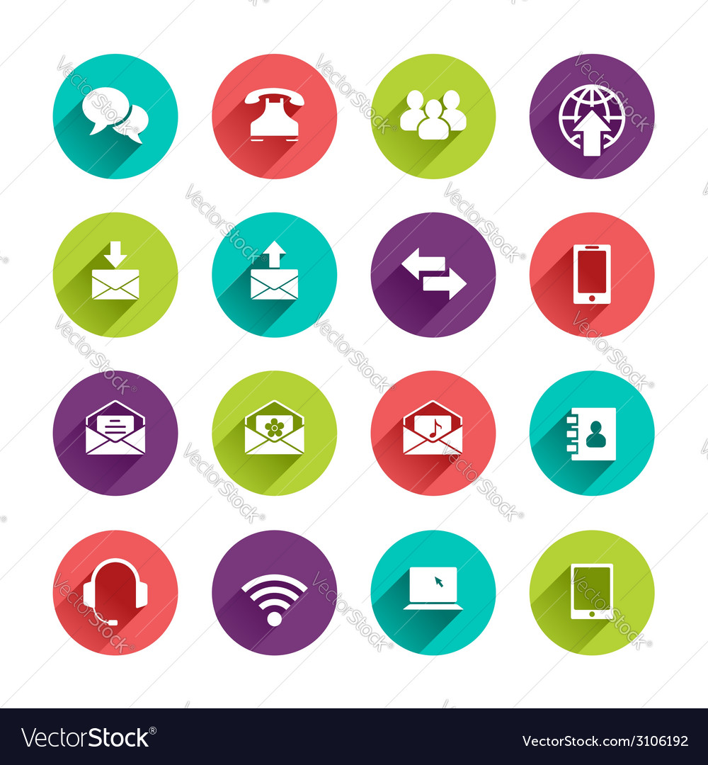 Flat Application Icons Set Royalty Free Vector Image Flat Application Icons Set Royalty Free Vector Image