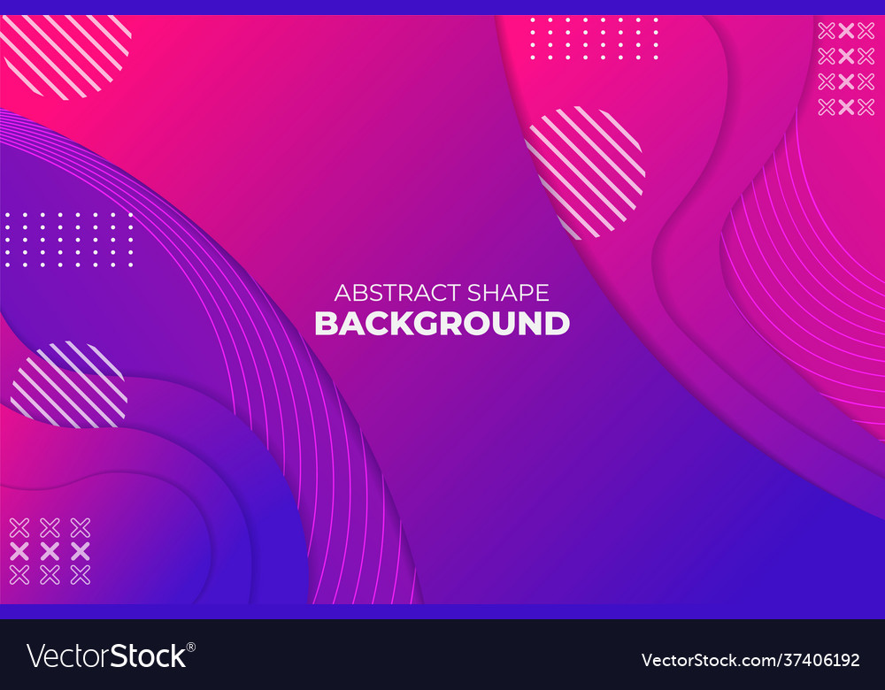 Gradient dynamic shape overlapped abstract Vector Image