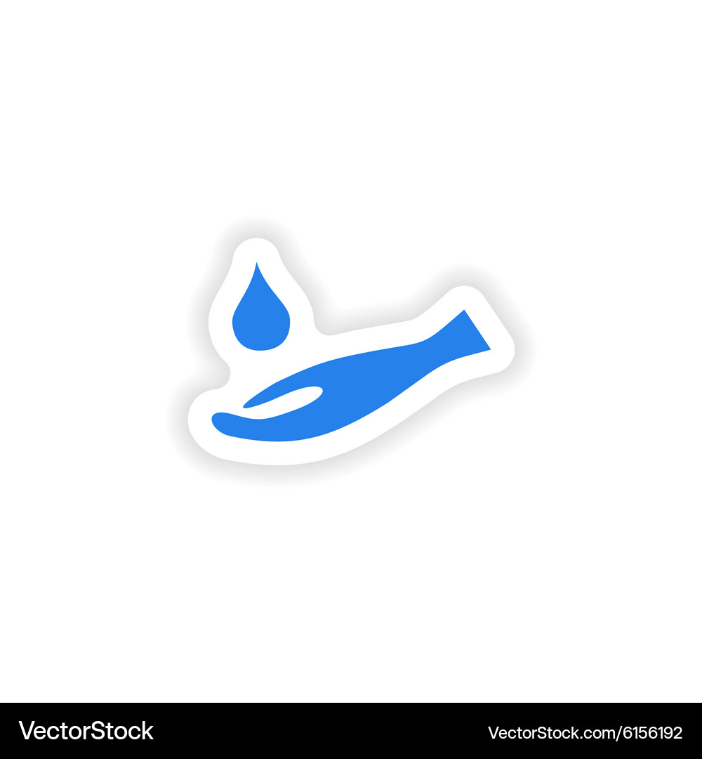 Icon sticker realistic design on paper hand Vector Image