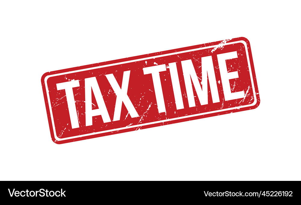 Tax time rubber stamp seal Royalty Free Vector Image