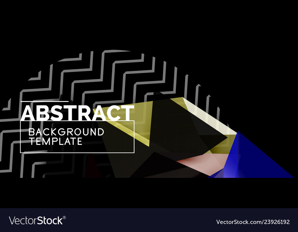 Triangular 3d geometric shapes background Vector Image