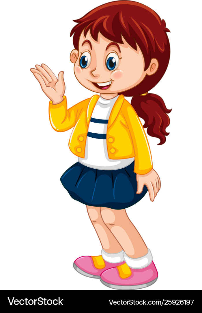 A cute girl character Royalty Free Vector Image