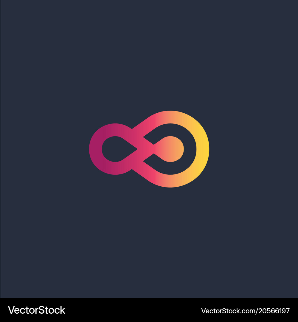 Abstract double circle logo symbol design Vector Image