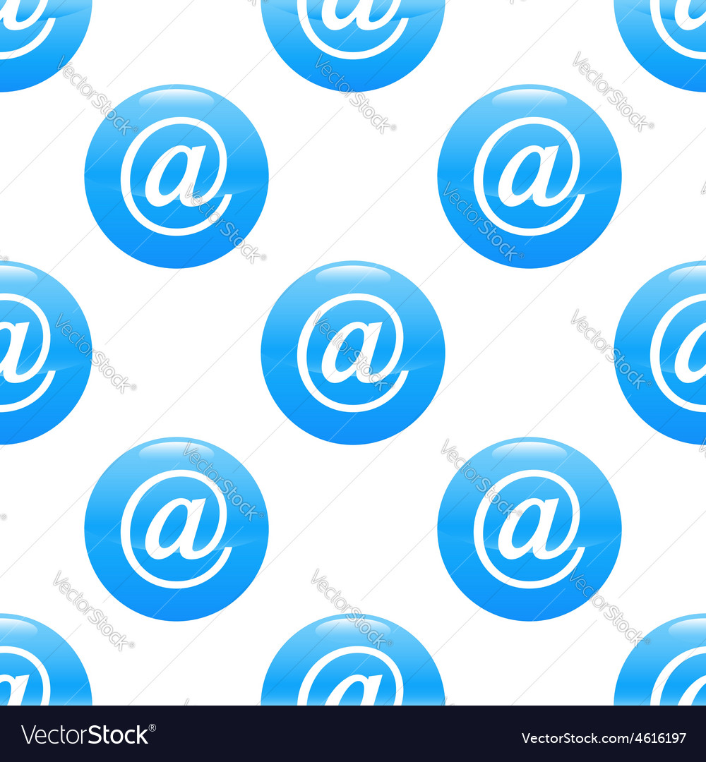 At sign pattern Royalty Free Vector Image - VectorStock