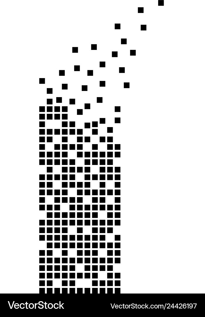 Building icon dispersed building brick dot icon Vector Image