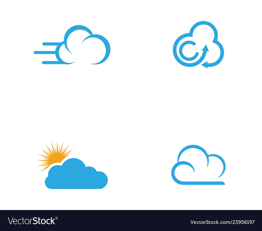Cloud template Royalty Free Vector Image - VectorStock