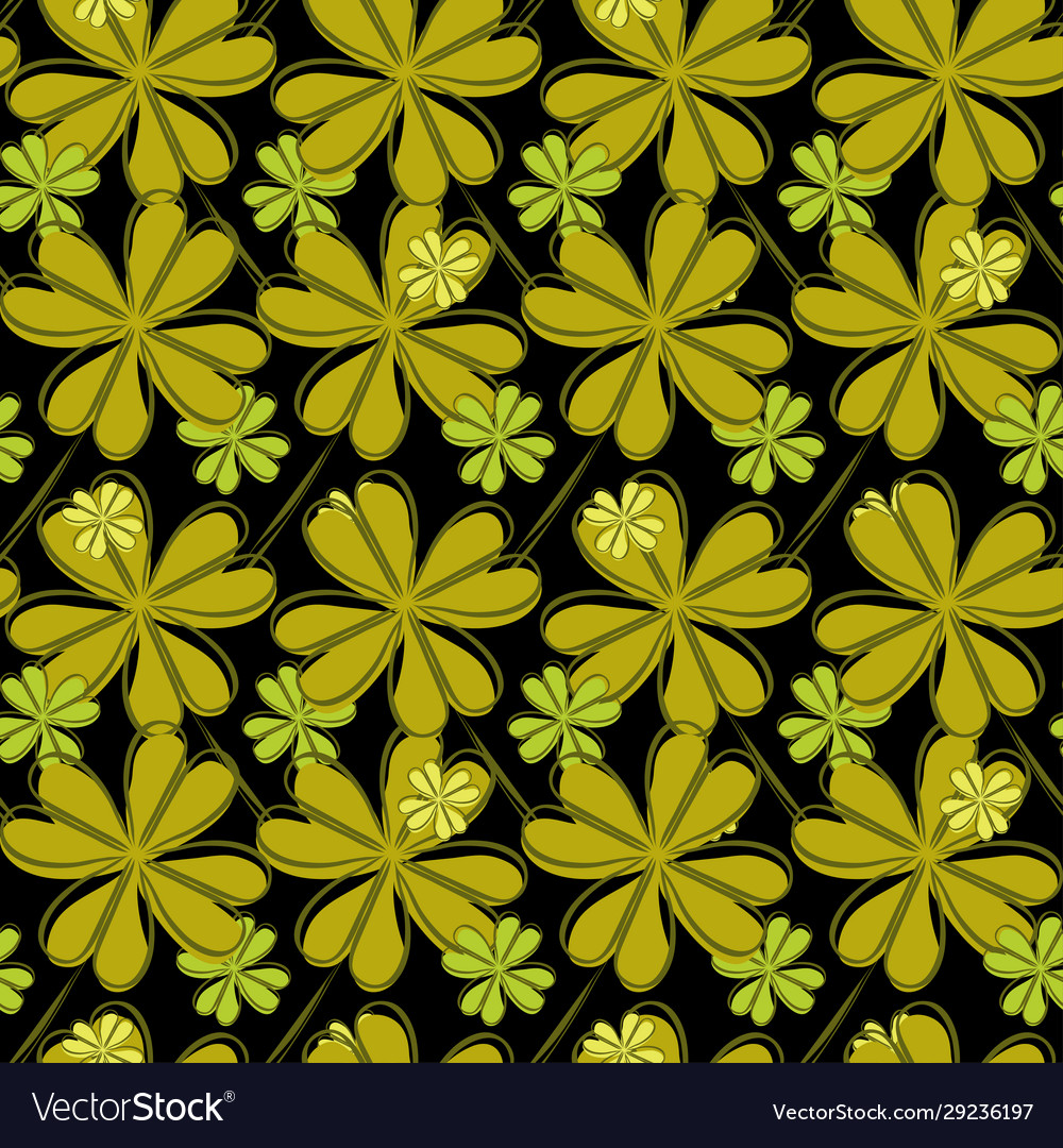 Clover seamless pattern Royalty Free Vector Image