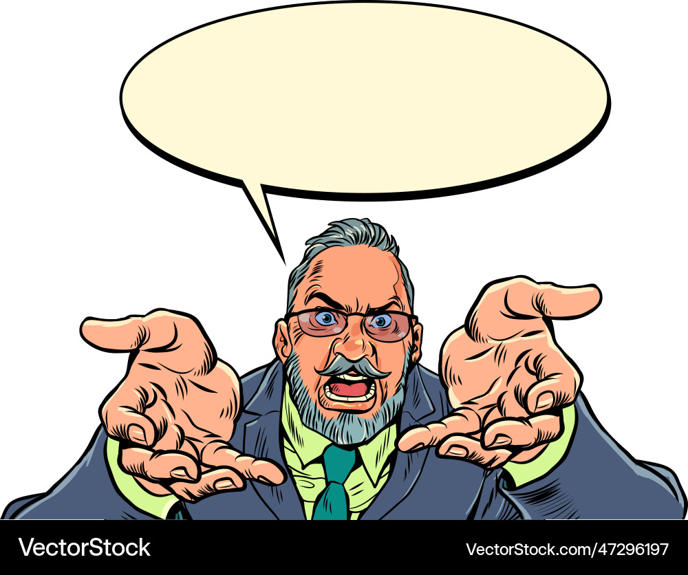 Frustrated boss or employee customer Royalty Free Vector