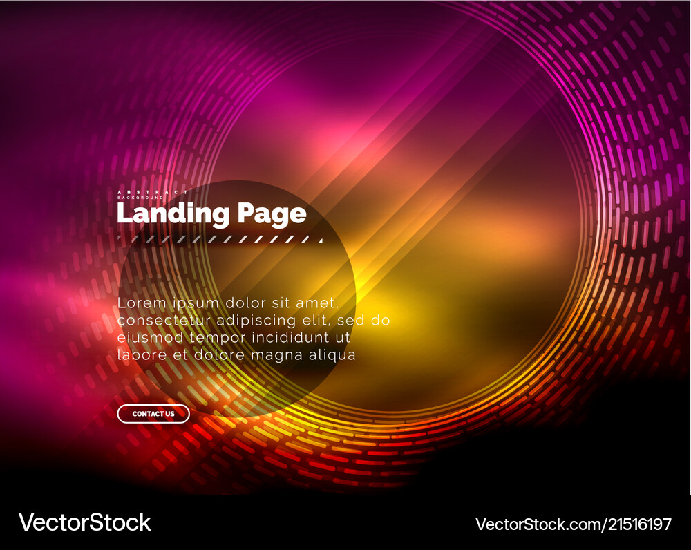Neon glowing techno lines hi-tech futuristic Vector Image