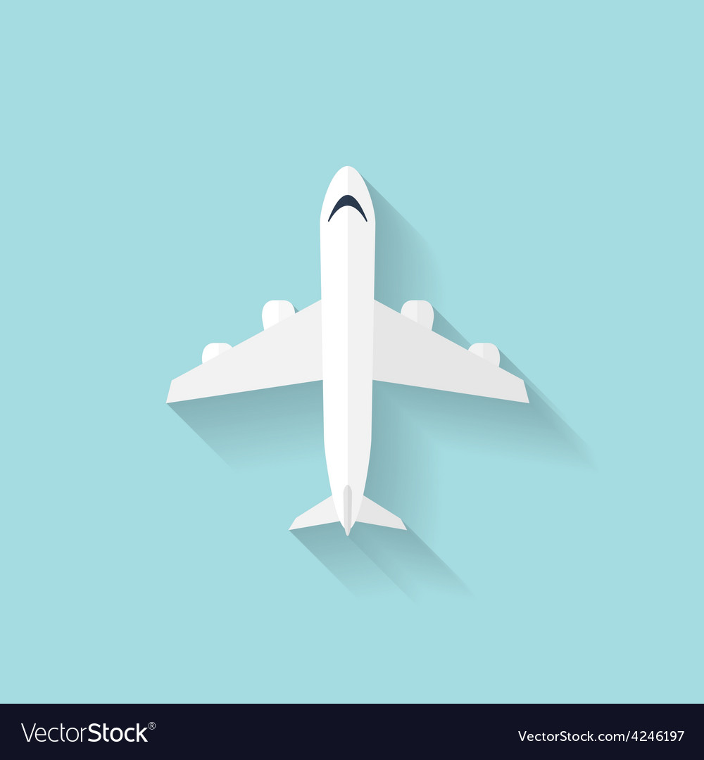Plane flat web icon Royalty Free Vector Image - VectorStock