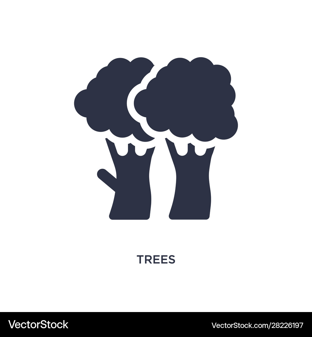 Trees icon on white background simple element Vector Image