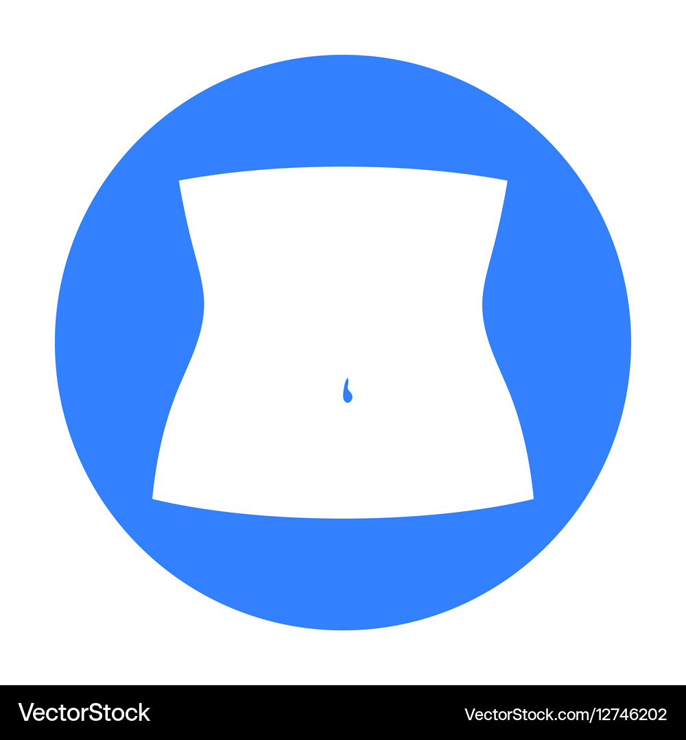Abdomen icon in black style isolated on white Vector Image