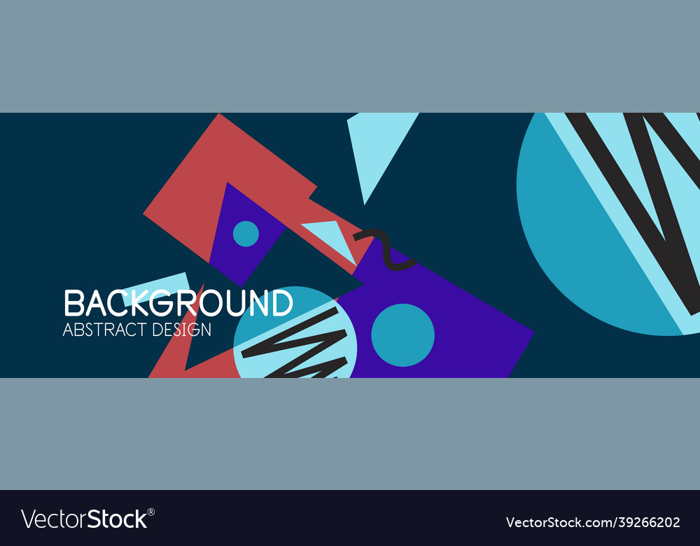 Abstract Background Blocks Lines Triangles Vector Image