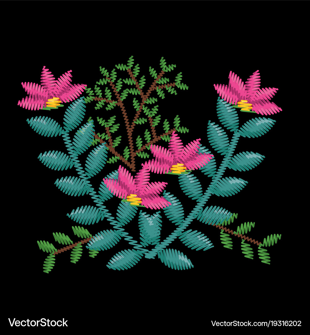 Beautiful floral decoration icon Royalty Free Vector Image