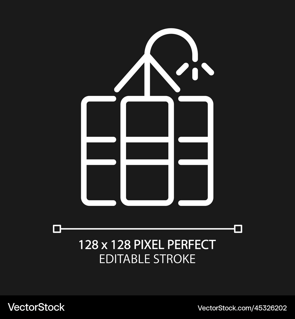 Coal blasting pixel perfect white linear icon Vector Image