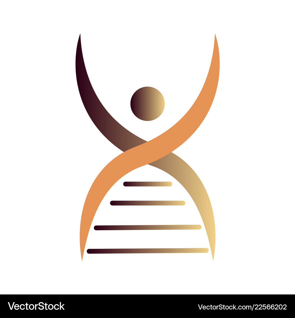 Dna genetic sign elements and icons collection Vector Image