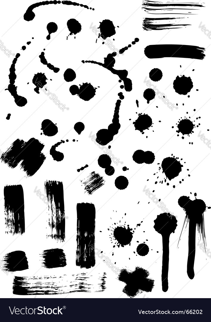 Ink effects Royalty Free Vector Image - VectorStock