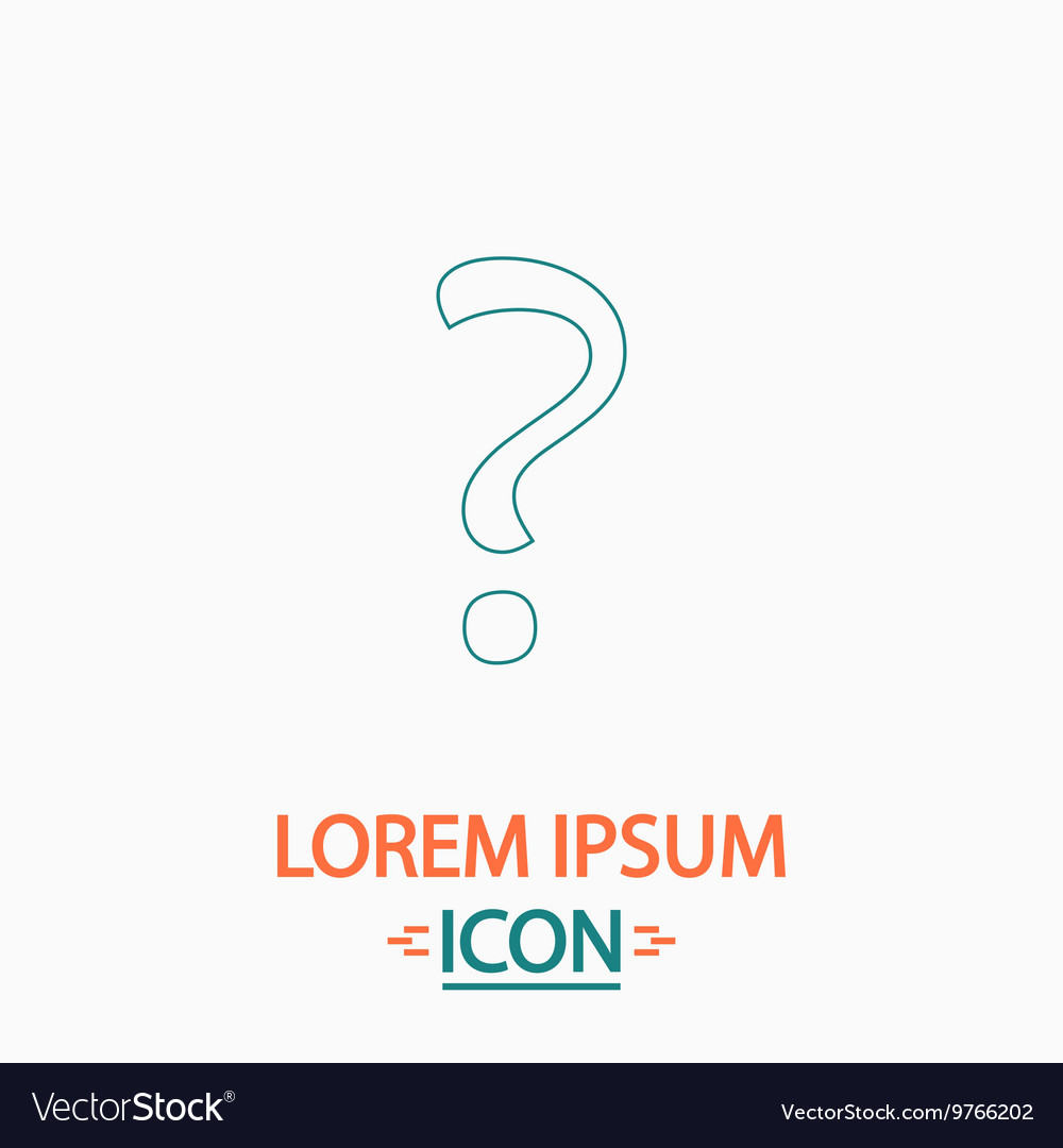 Question computer symbol Royalty Free Vector Image