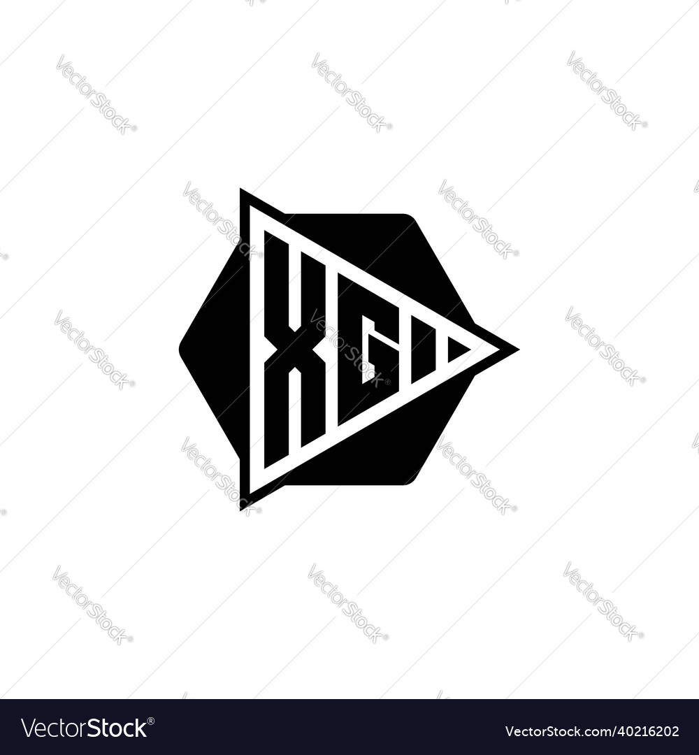 Xg logo monogram triangle play button Royalty Free Vector Xg logo monogram triangle play button Royalty Free Vector