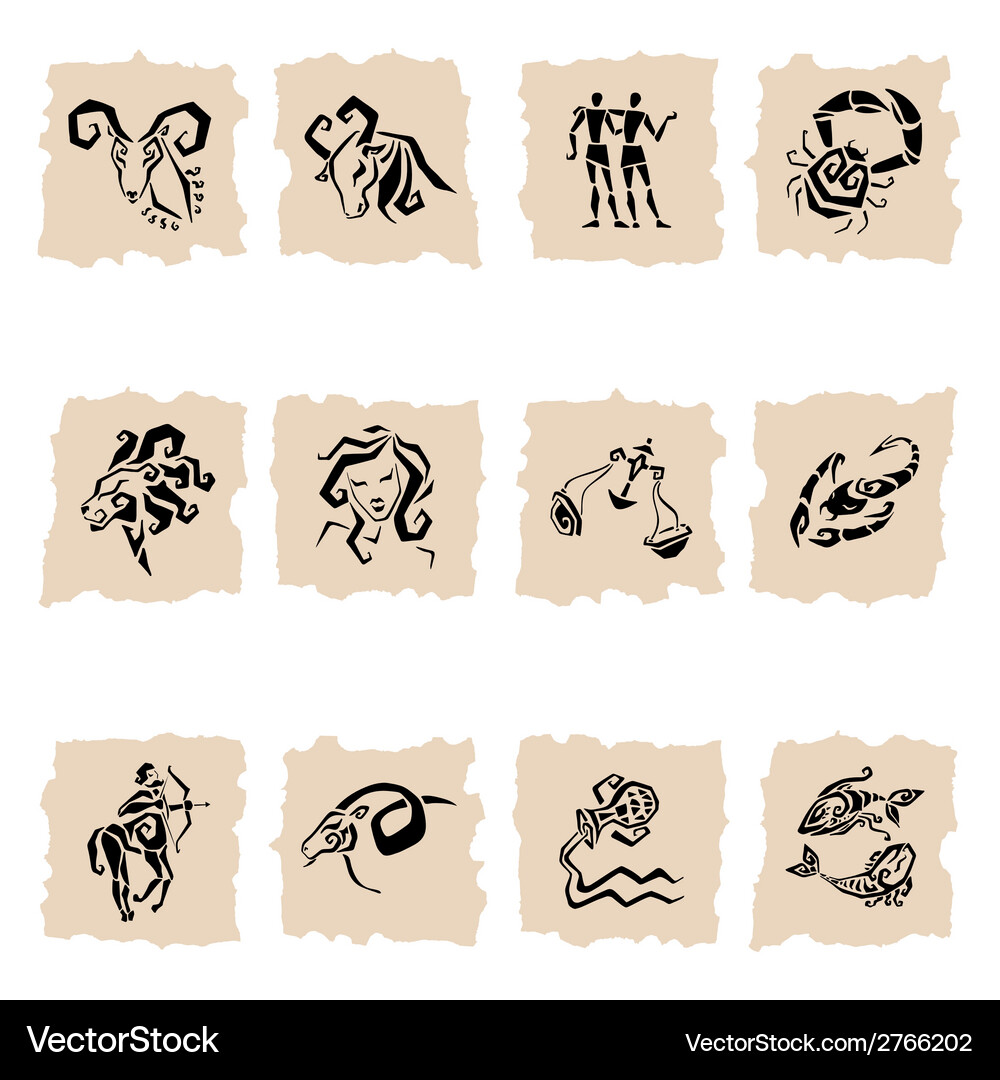 Zodiac Signs Collection Royalty Free Vector Image