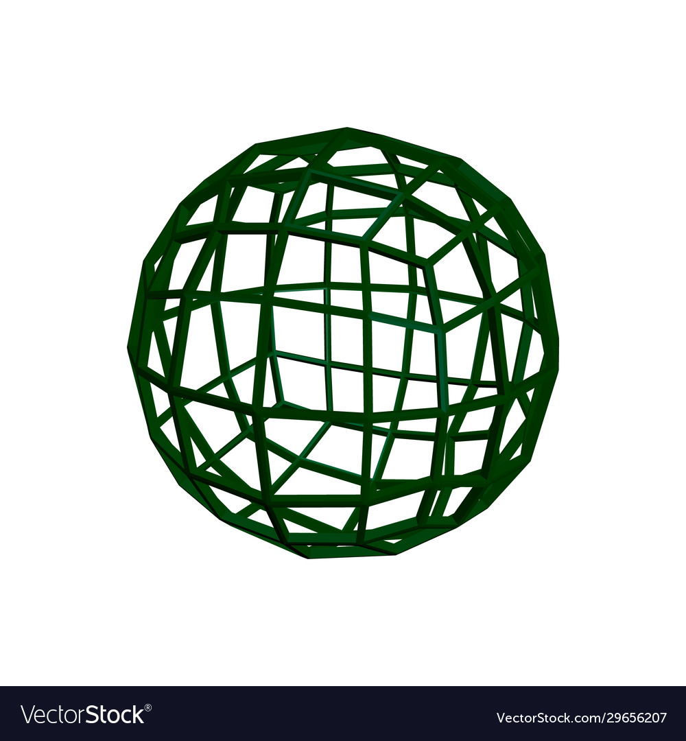 Abstract Sphere Wireframe 3d Royalty Free Vector Image