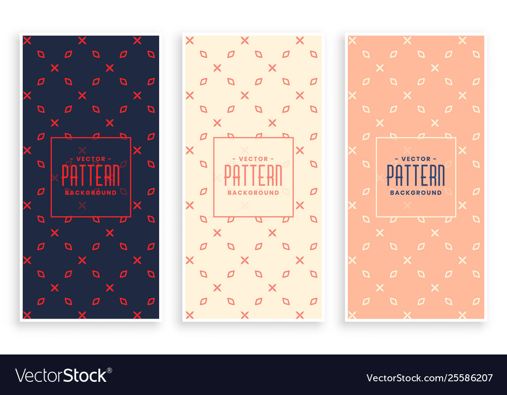 Abstract subtle pattern banners set Royalty Free Vector