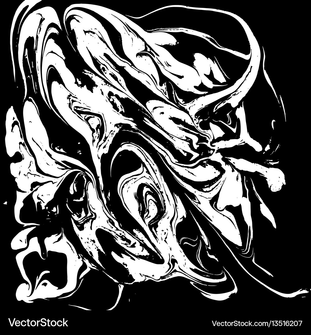 Black and white liquid texture watercolor hand Vector Image