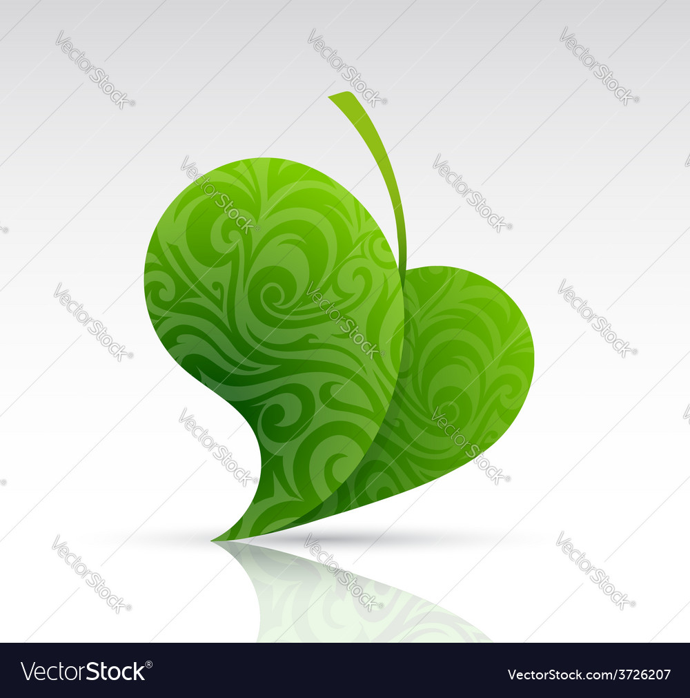 Leaf shape as design element Royalty Free Vector Image
