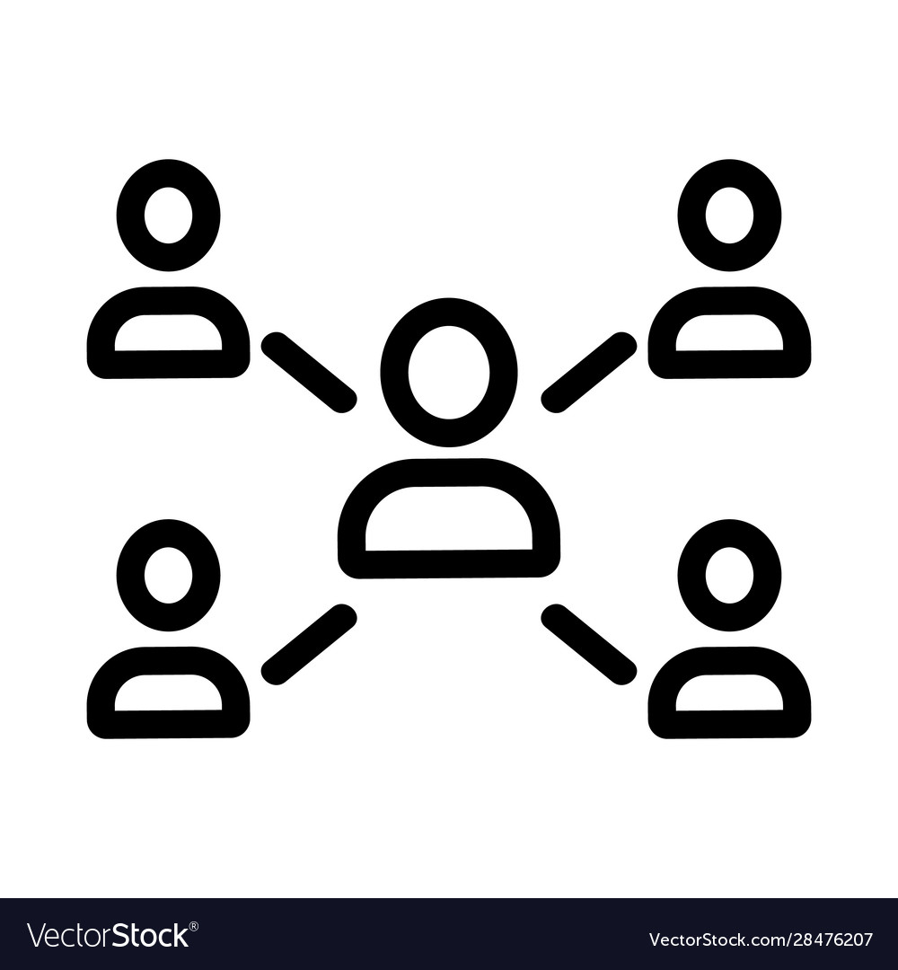 Multiplayer icon mode isolated contour Royalty Free Vector