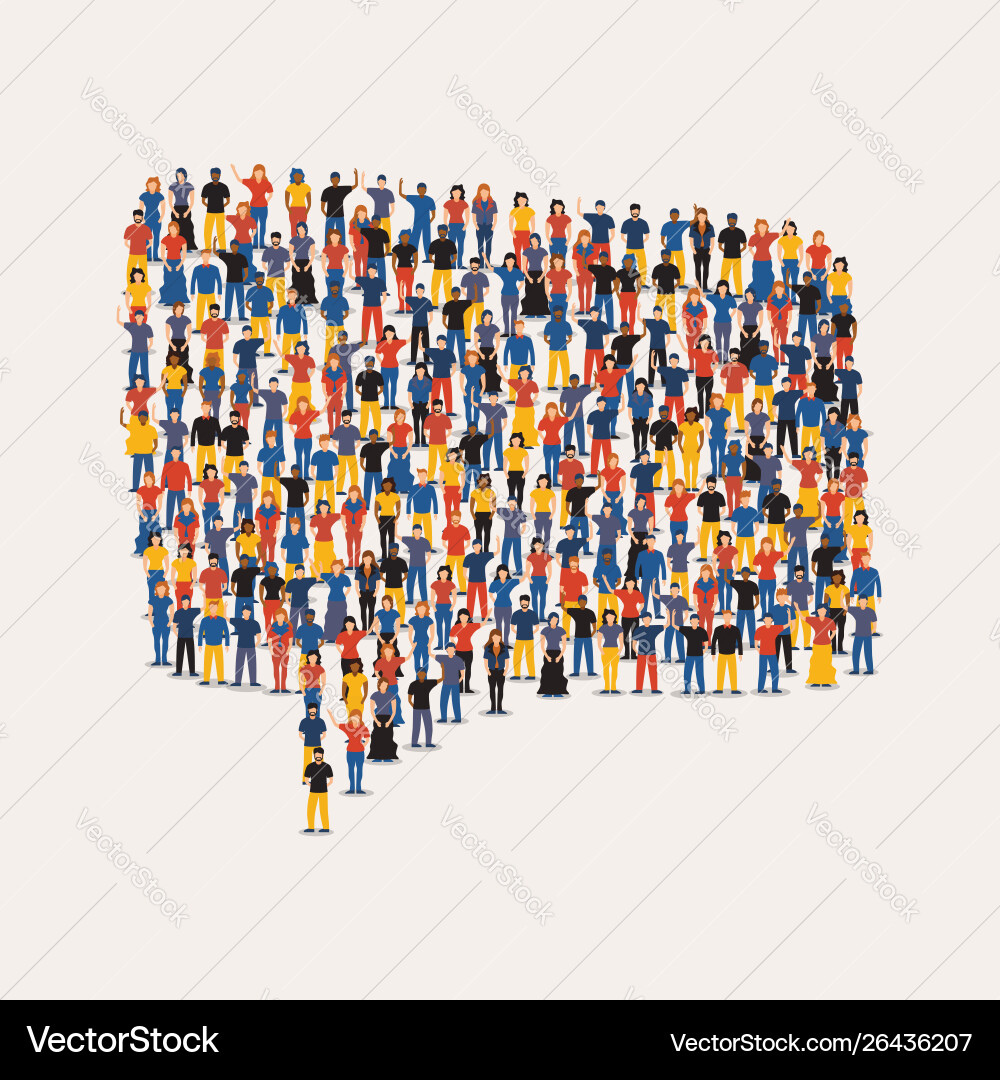 People group in social chat icon for communication