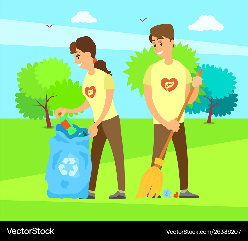 People social workers in volunteering organization