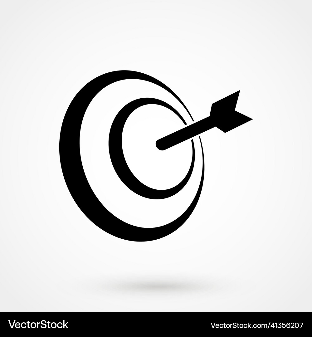 Pictograph of target on white background Vector Image