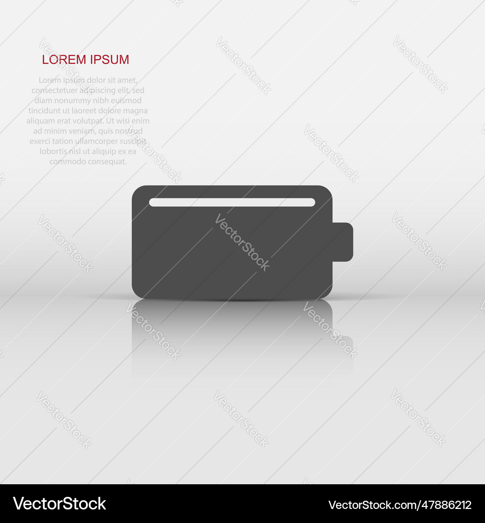 Battery charge icon in flat style power level on Vector Image