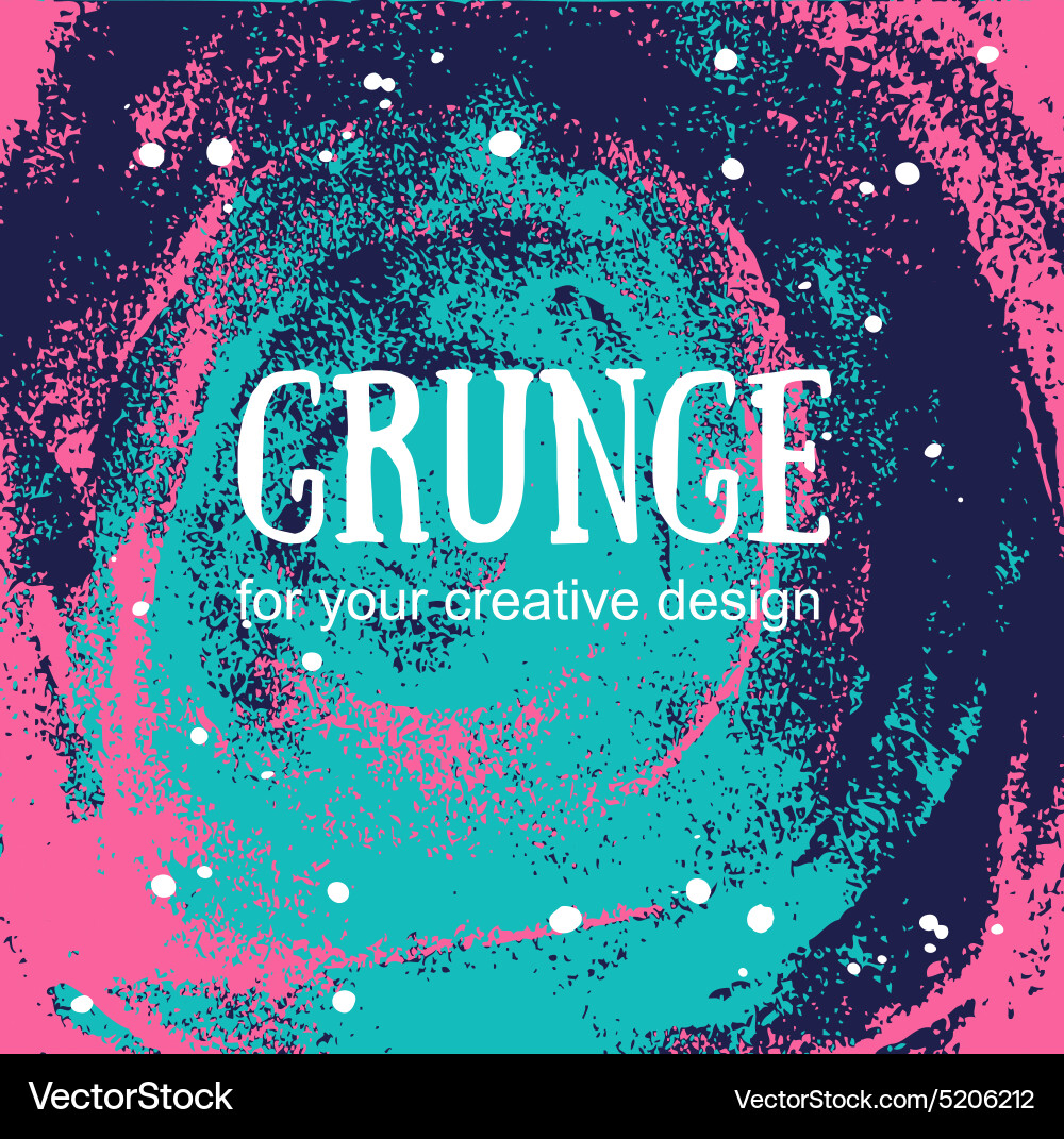 Card template with hand painted grunge background Vector Image