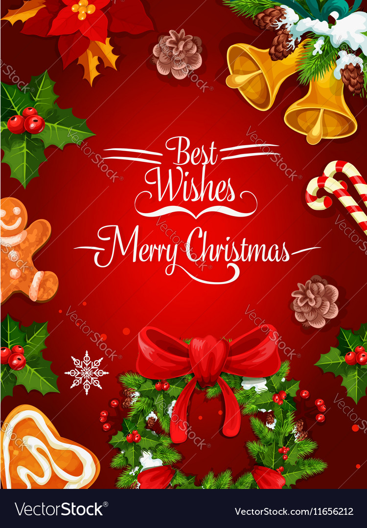 Christmas holiday poster and greeting card design Vector Image