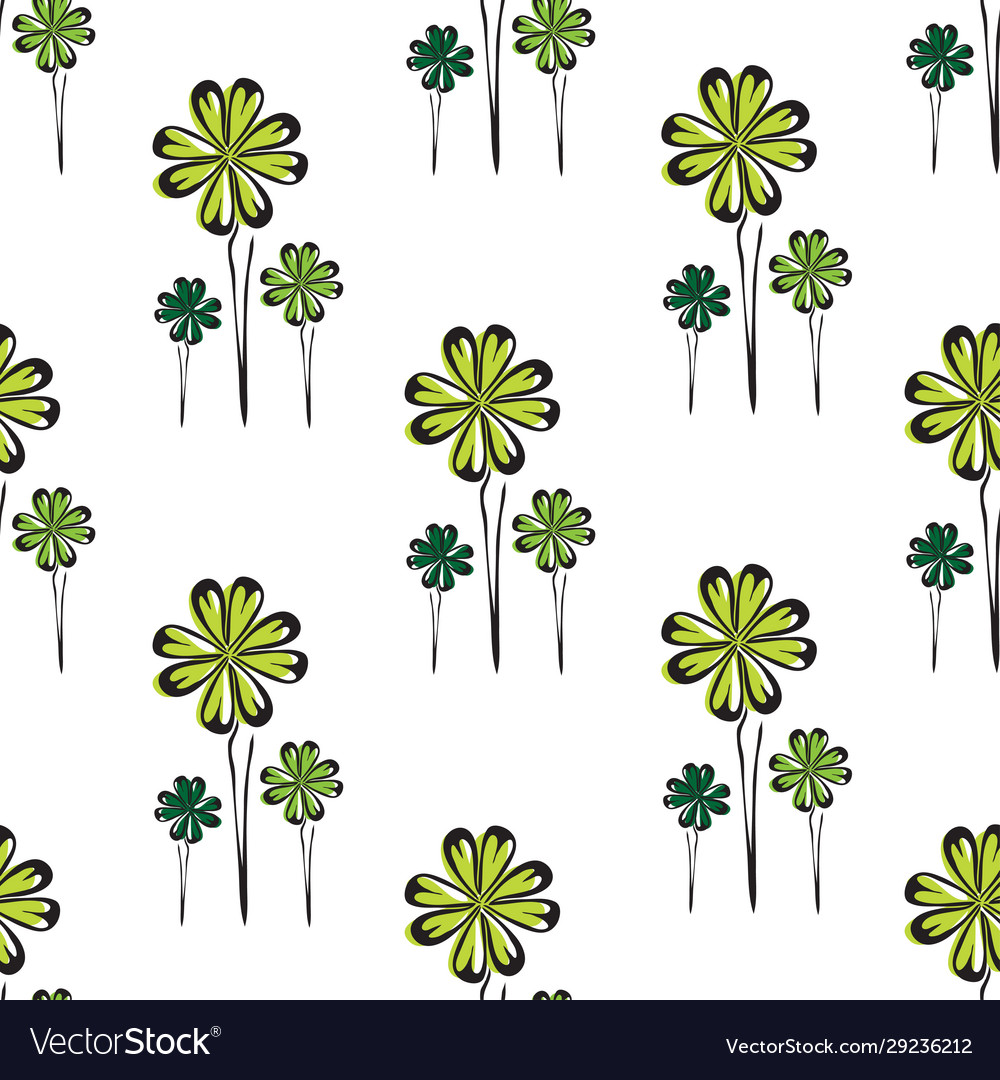 Clover seamless pattern Royalty Free Vector Image
