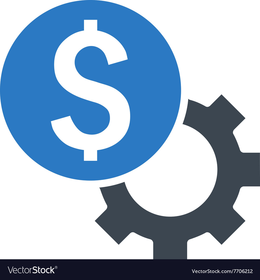 Development cost flat icon Royalty Free Vector Image