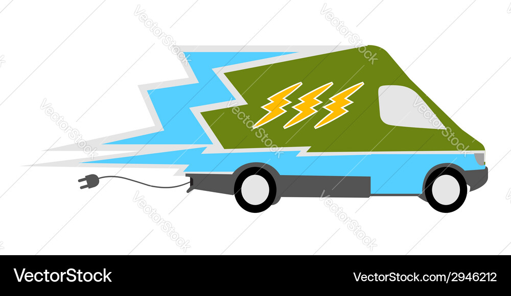 Electric car concept Royalty Free Vector Image