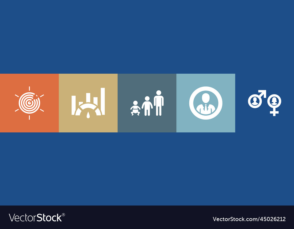Market Segmentation Icons Infographic Design Vector Image
