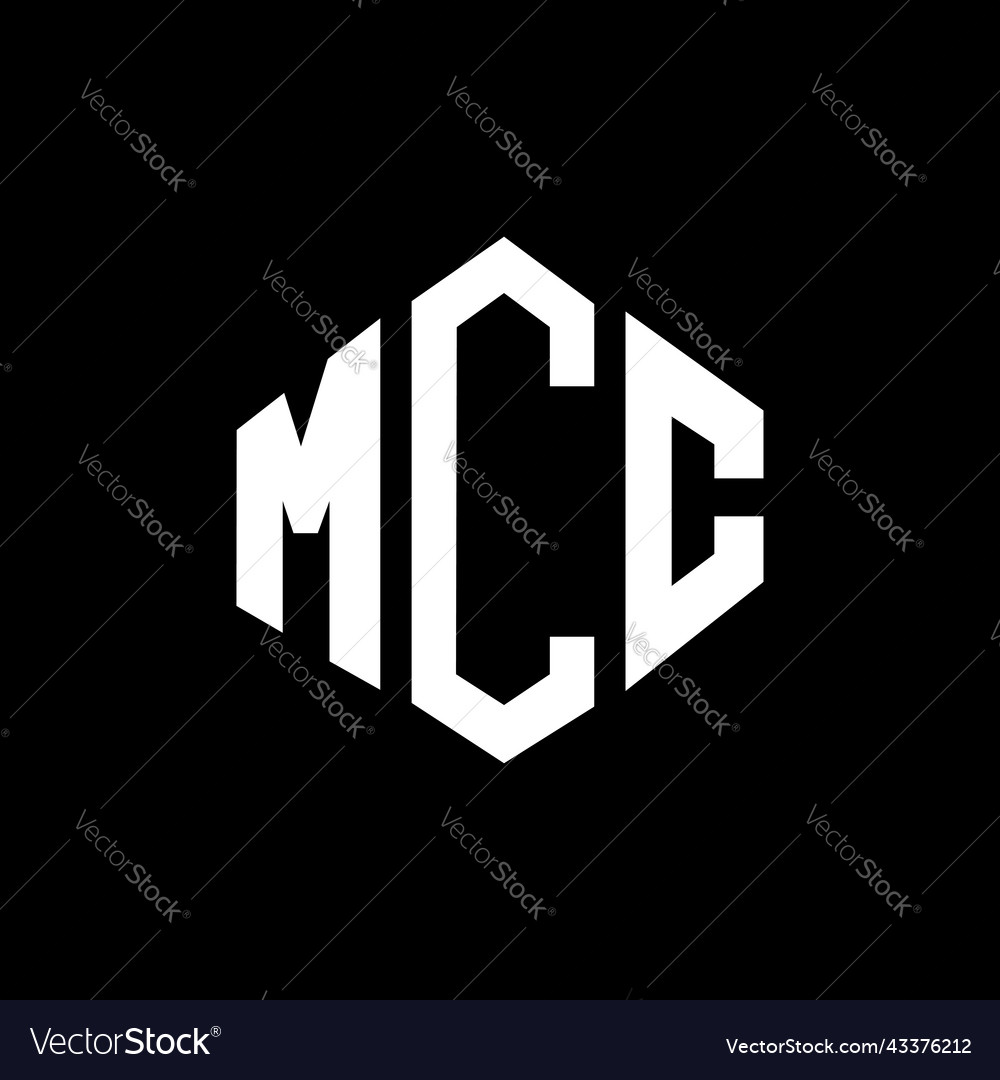 Mcc letter logo design with polygon shape Vector Image