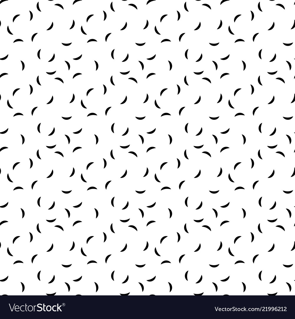 Seamless Pattern Of Short Curves Black Worms On Vector Image