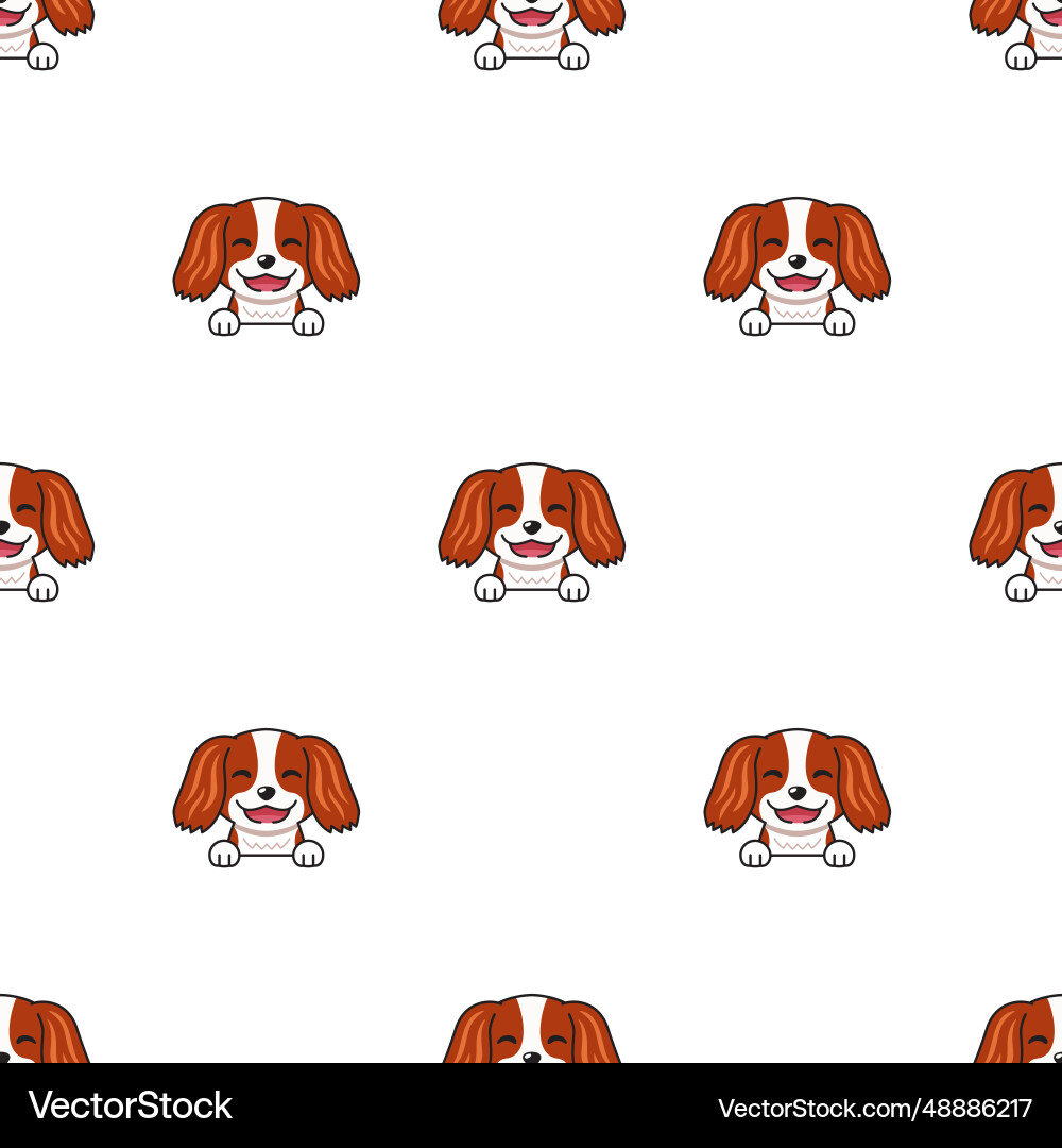 Cartoon character cavalier king charles spaniel Vector Image