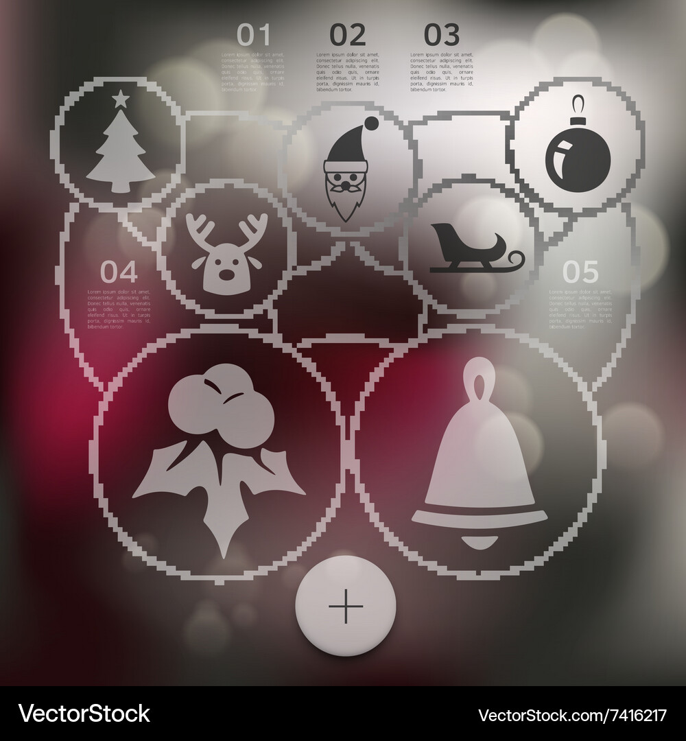 Christmas infographic with unfocused background Vector Image
