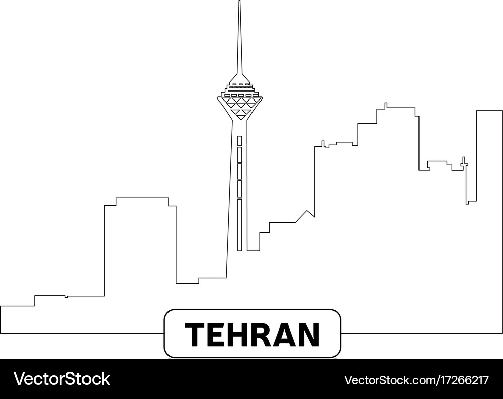 Cityscape of tehran Royalty Free Vector Image - VectorStock