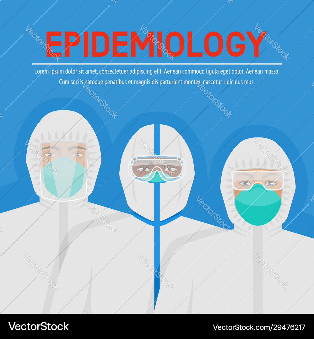 Epidemic disease concept doctors in protective Vector Image