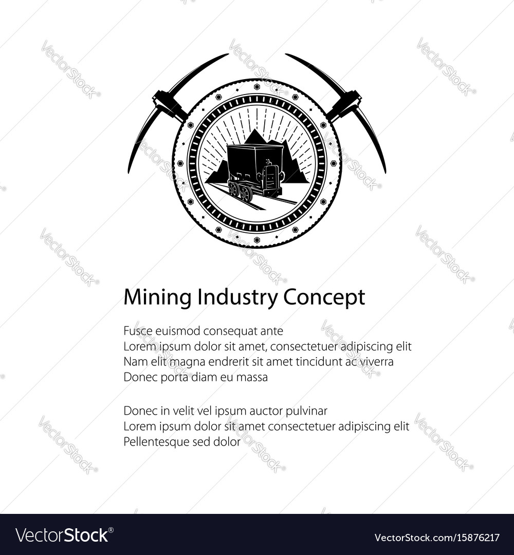 Flyer mining industry Royalty Free Vector Image