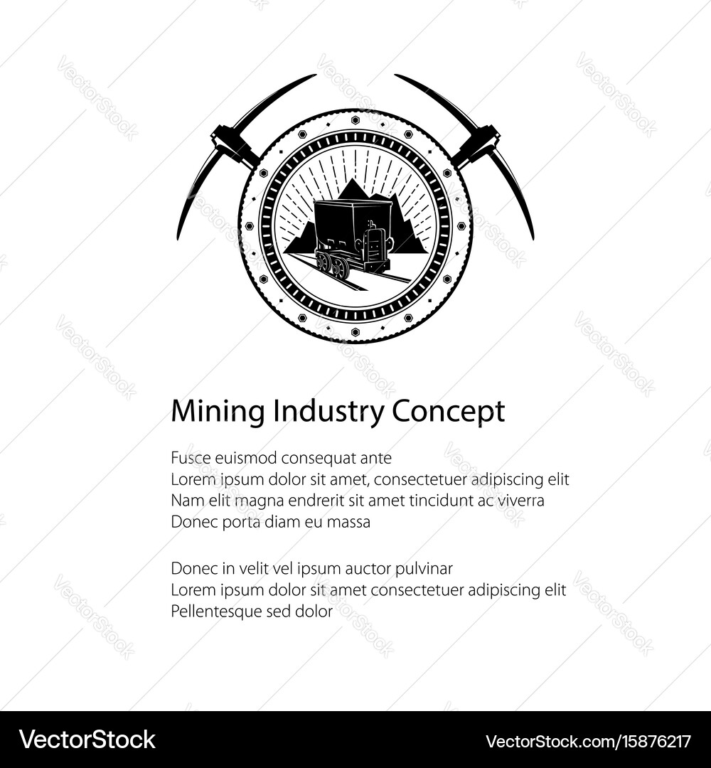 Flyer of the mining industry Royalty Free Vector Image