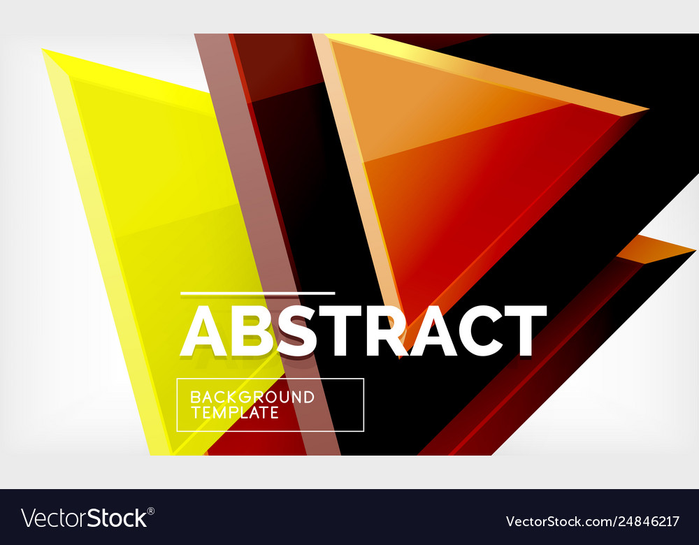 Flying triangles composition geometric background Vector Image