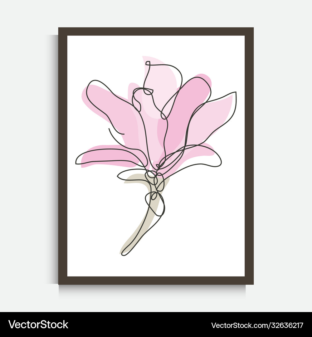 Hand drawn floral decoration wall decor Royalty Free Vector